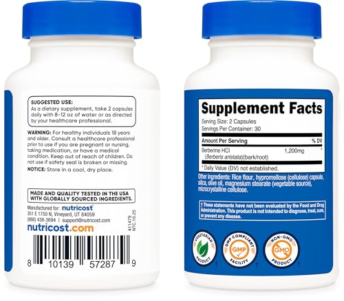 Nutricost berberine for balanced wellness