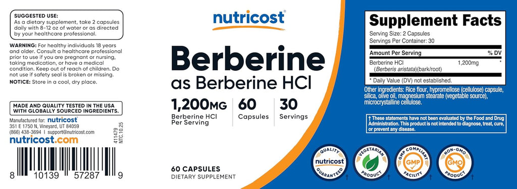 Nutricost berberine for digestive health