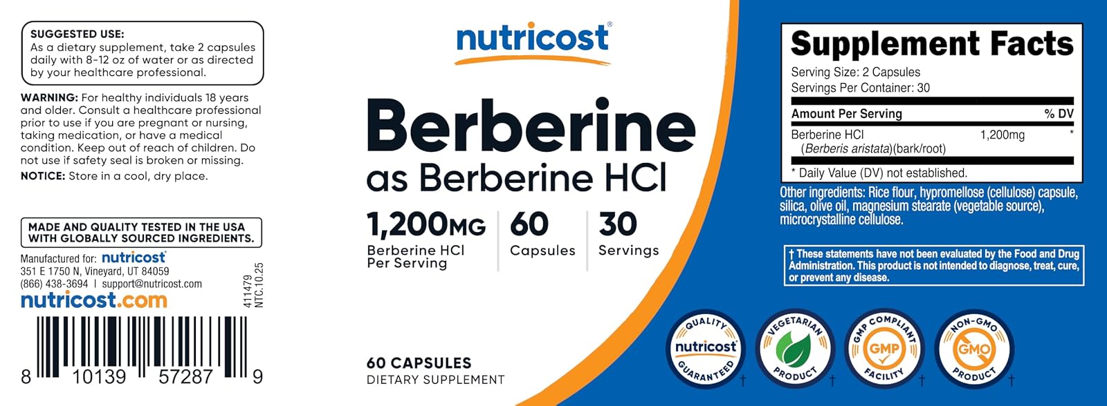 Nutricost berberine for digestive health