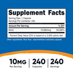 Nutricost biotin for healthy hair