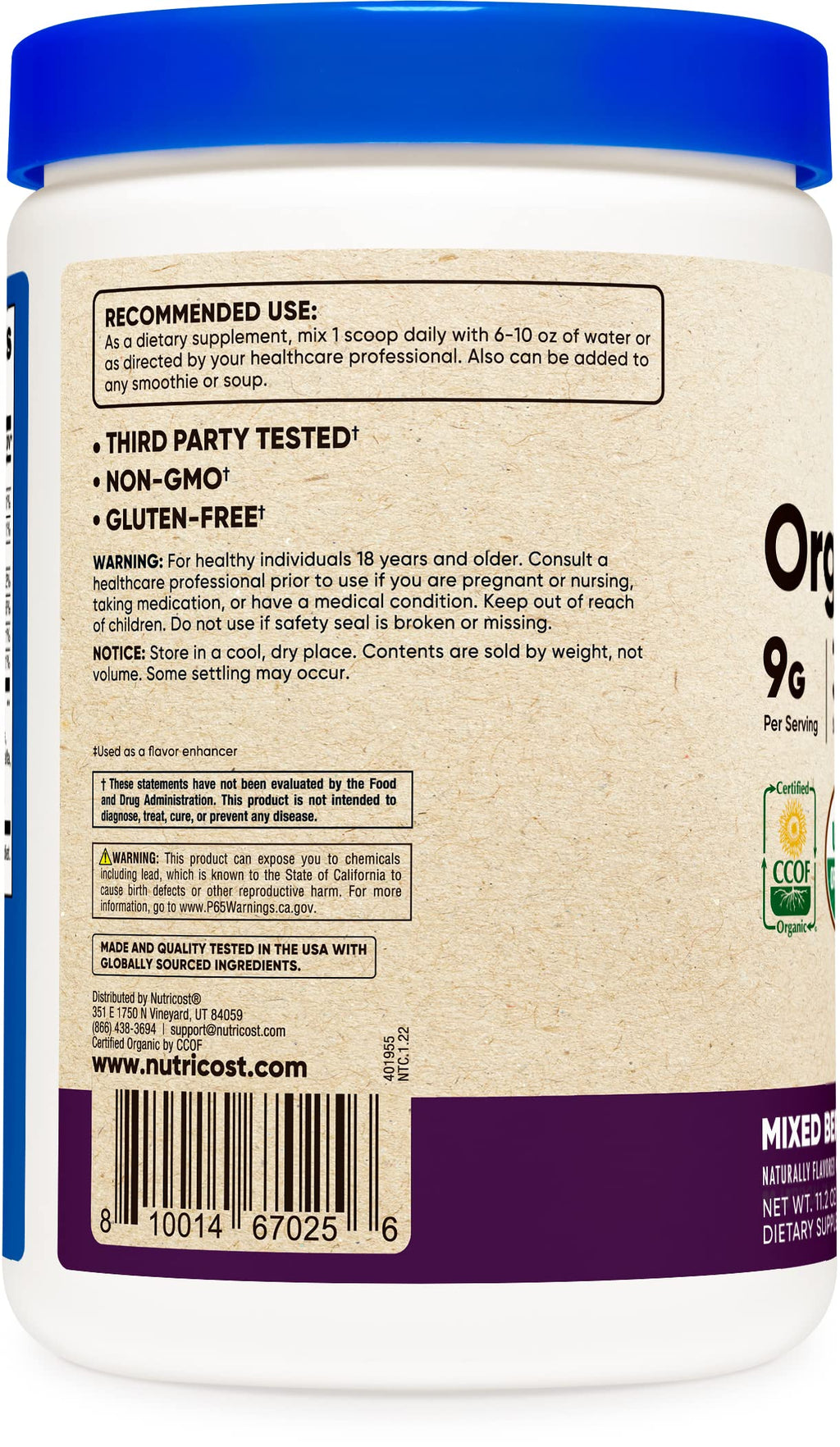 Nutricost blended supplements for wellness