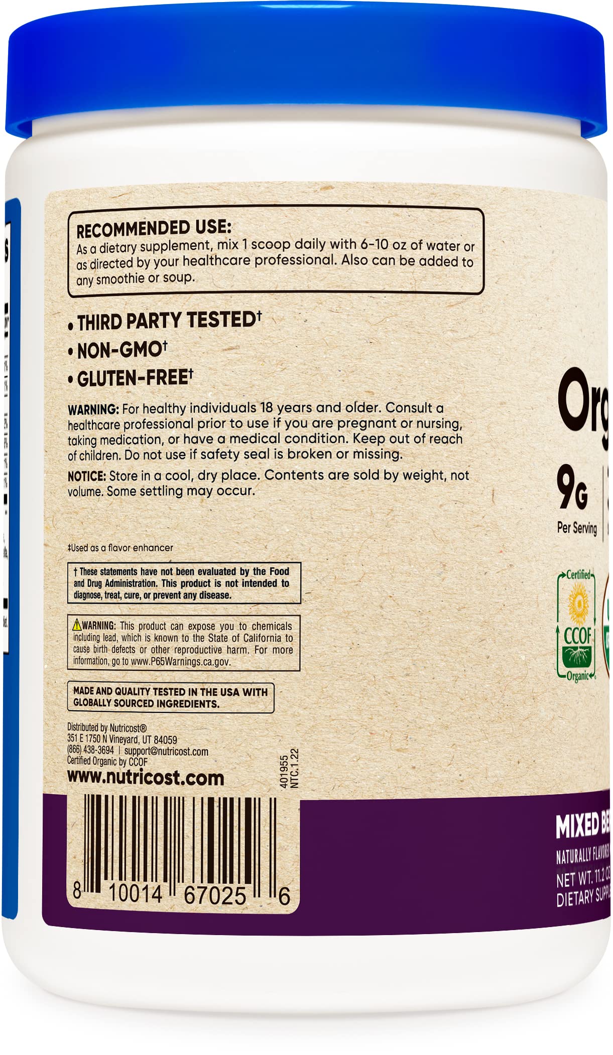 Nutricost blended supplements for wellness