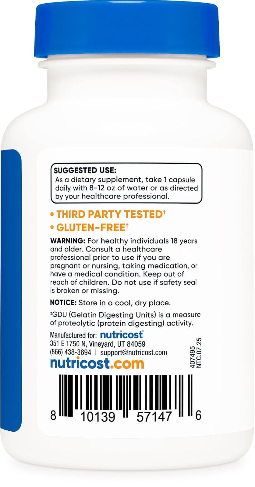 Nutricost Bromelain 550 mg supplement benefits