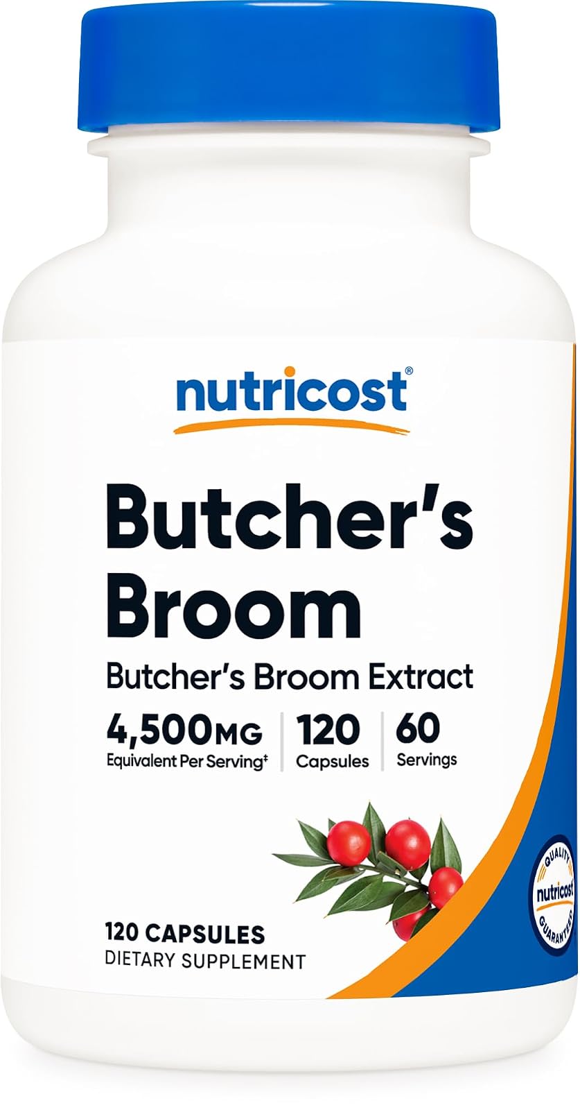 Nutricost Butcher's Broom capsules for circulation