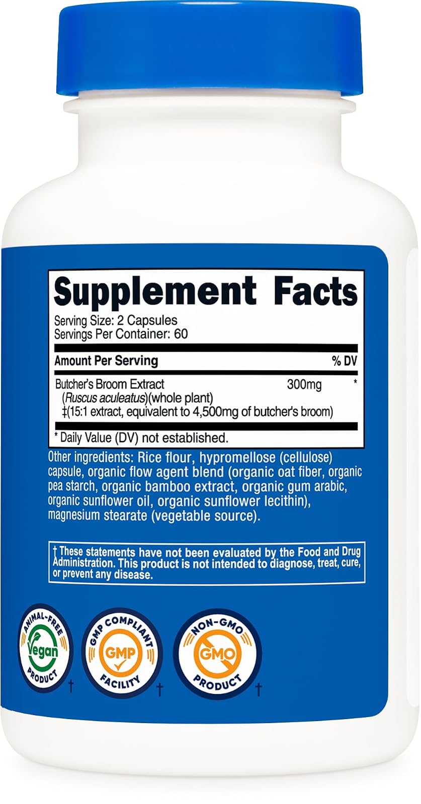 Nutricost Butcher's Broom for digestive health
