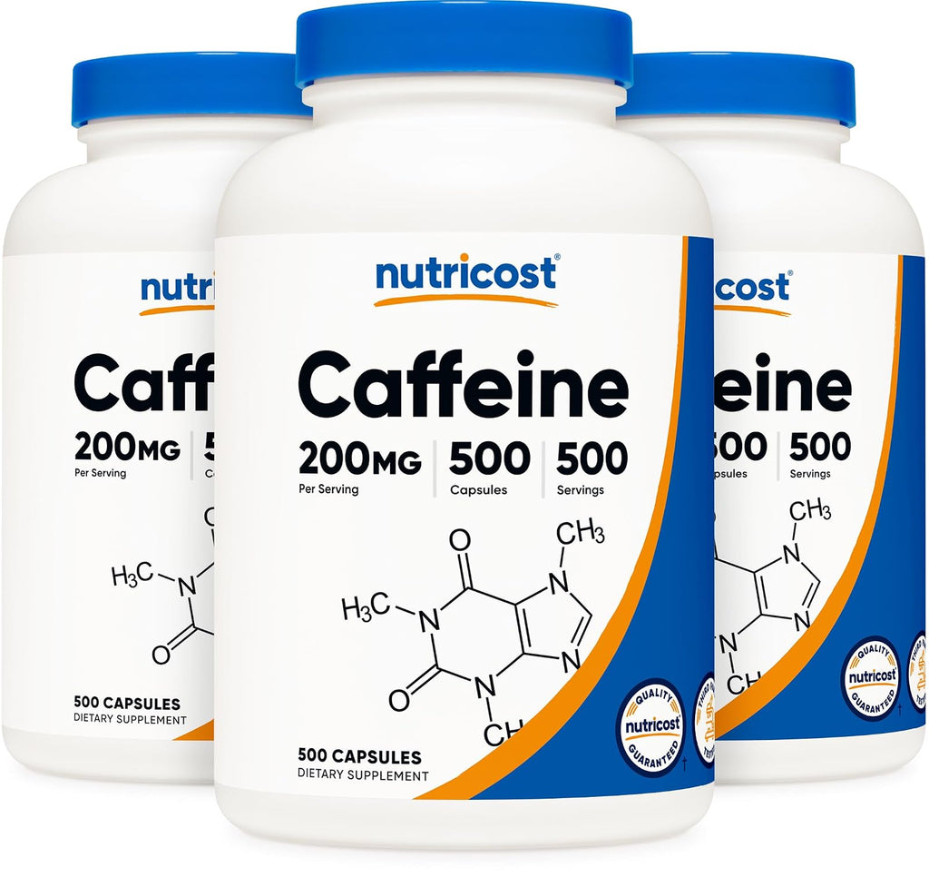 Nutricost caffeine capsules for energy
