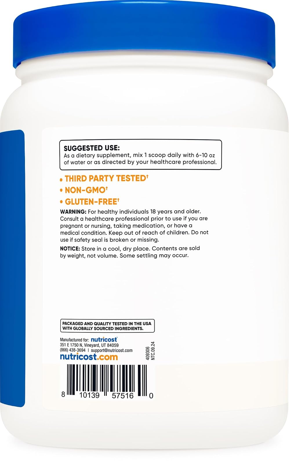 Nutricost calcium citrate powder for daily use