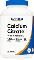 Nutricost Calcium Citrate tablets for strong bones