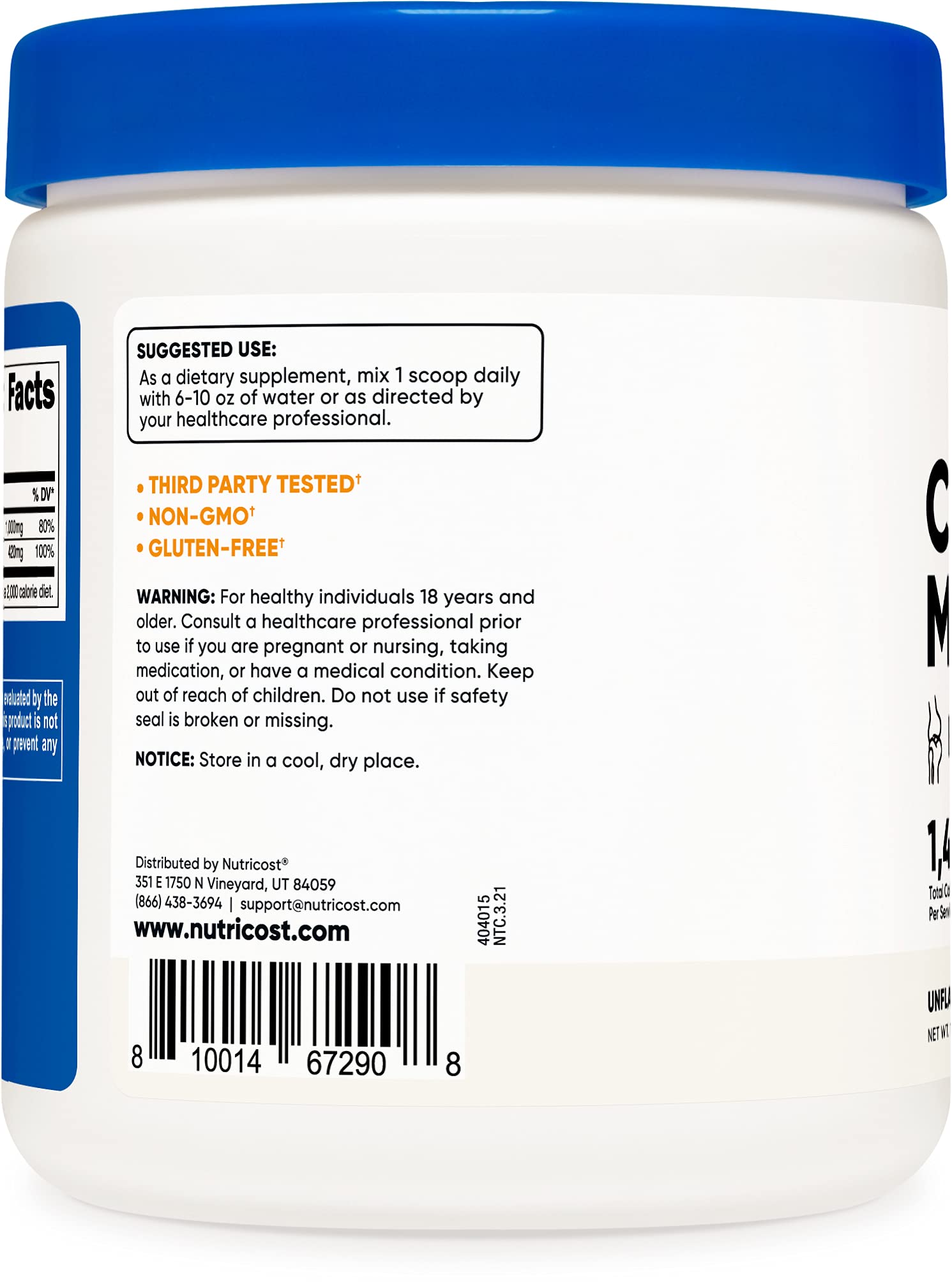 Nutricost calcium powder for daily use