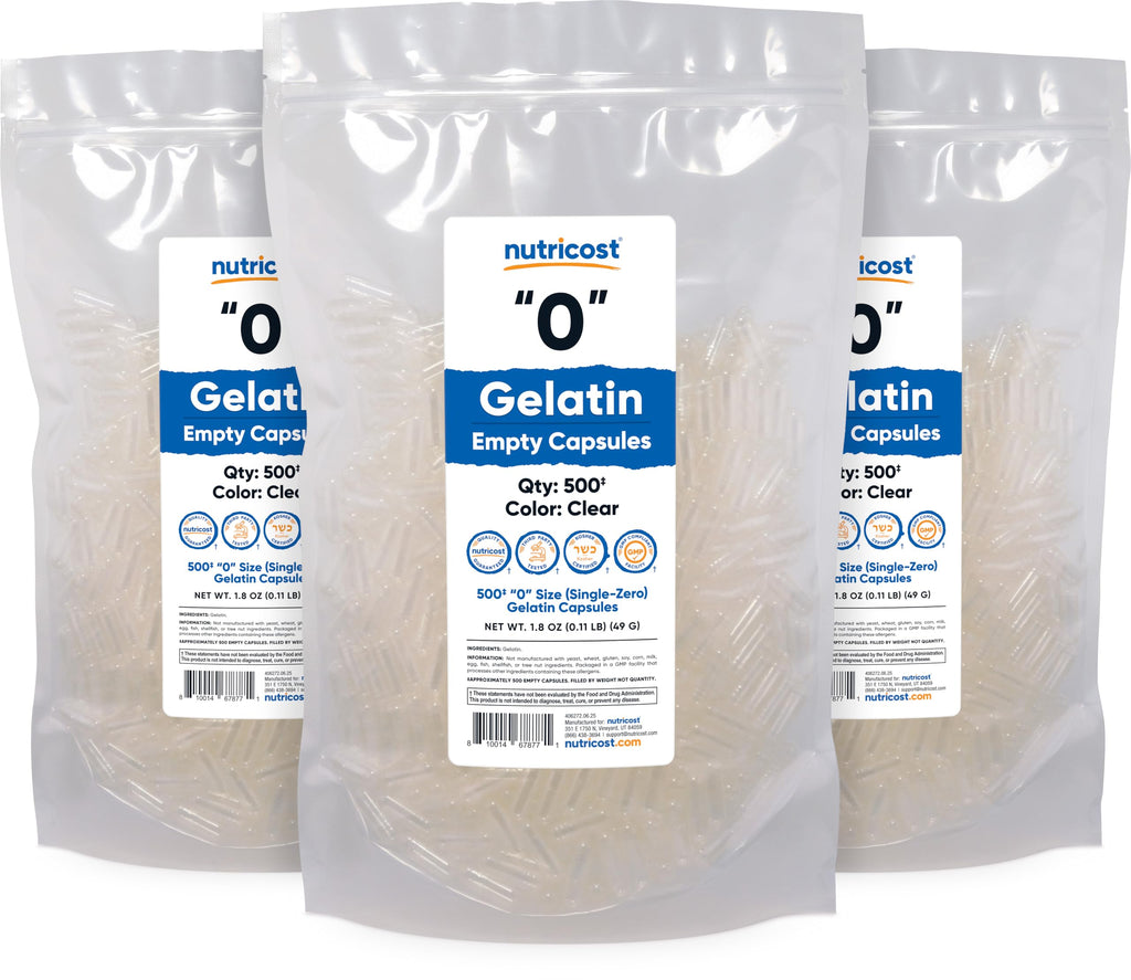 Nutricost capsules for convenient supplement storage