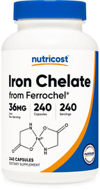 Nutricost chelated iron capsules