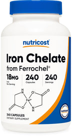 Nutricost chelated iron capsules