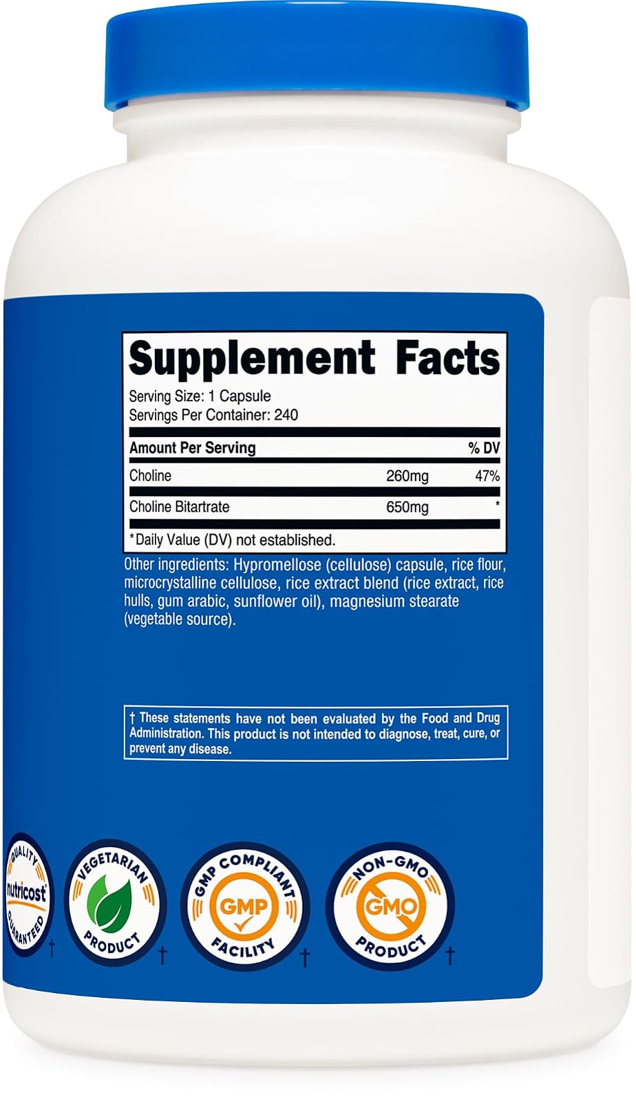 Nutricost choline for daily wellness