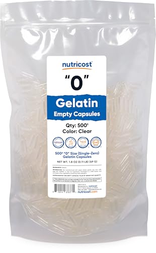 Nutricost clear gelatin capsules for supplements