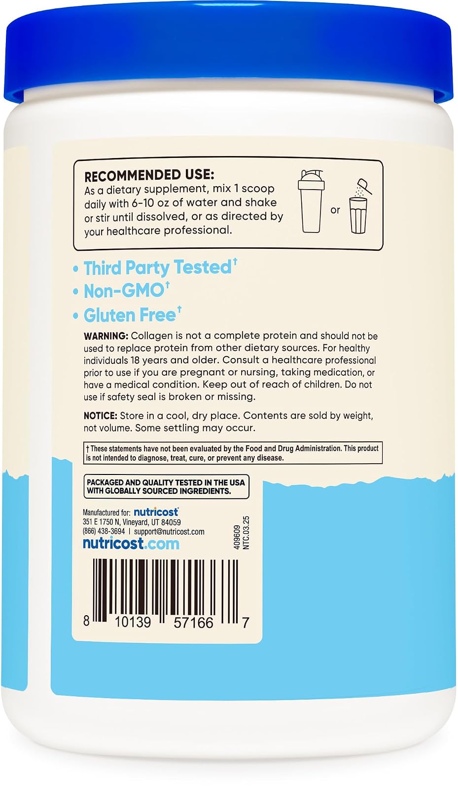 Nutricost collagen powder for beauty