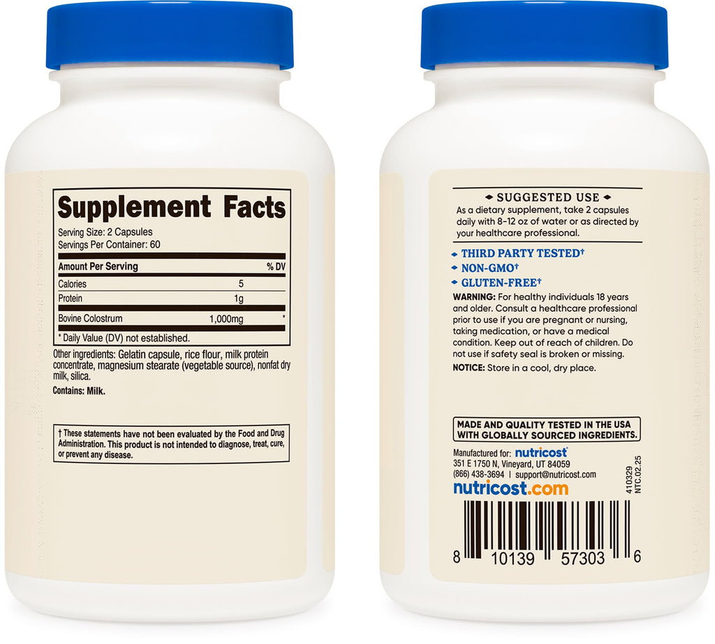 Nutricost colostrum for overall health