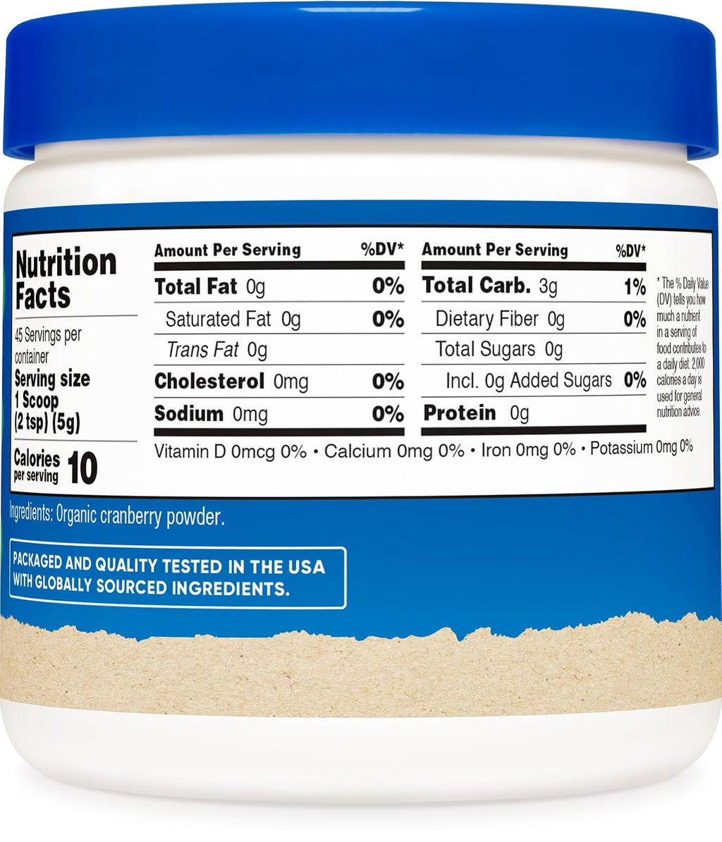Nutricost cranberry powder antioxidant properties