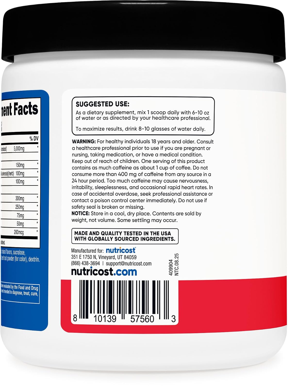 Nutricost creatine 30 servings pack