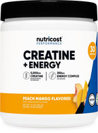 Nutricost creatine energy powder peach mango