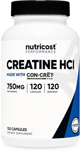 Nutricost creatine HCl capsules for energy