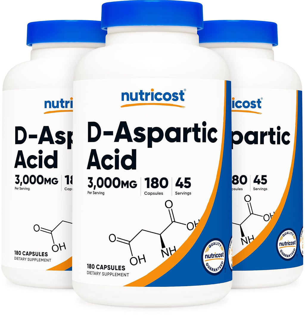 Nutricost D-Aspartic Acid capsules for energy