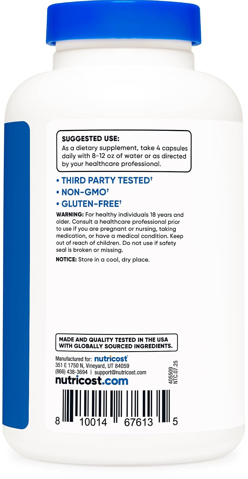 Nutricost D-Aspartic Acid for enhanced recovery
