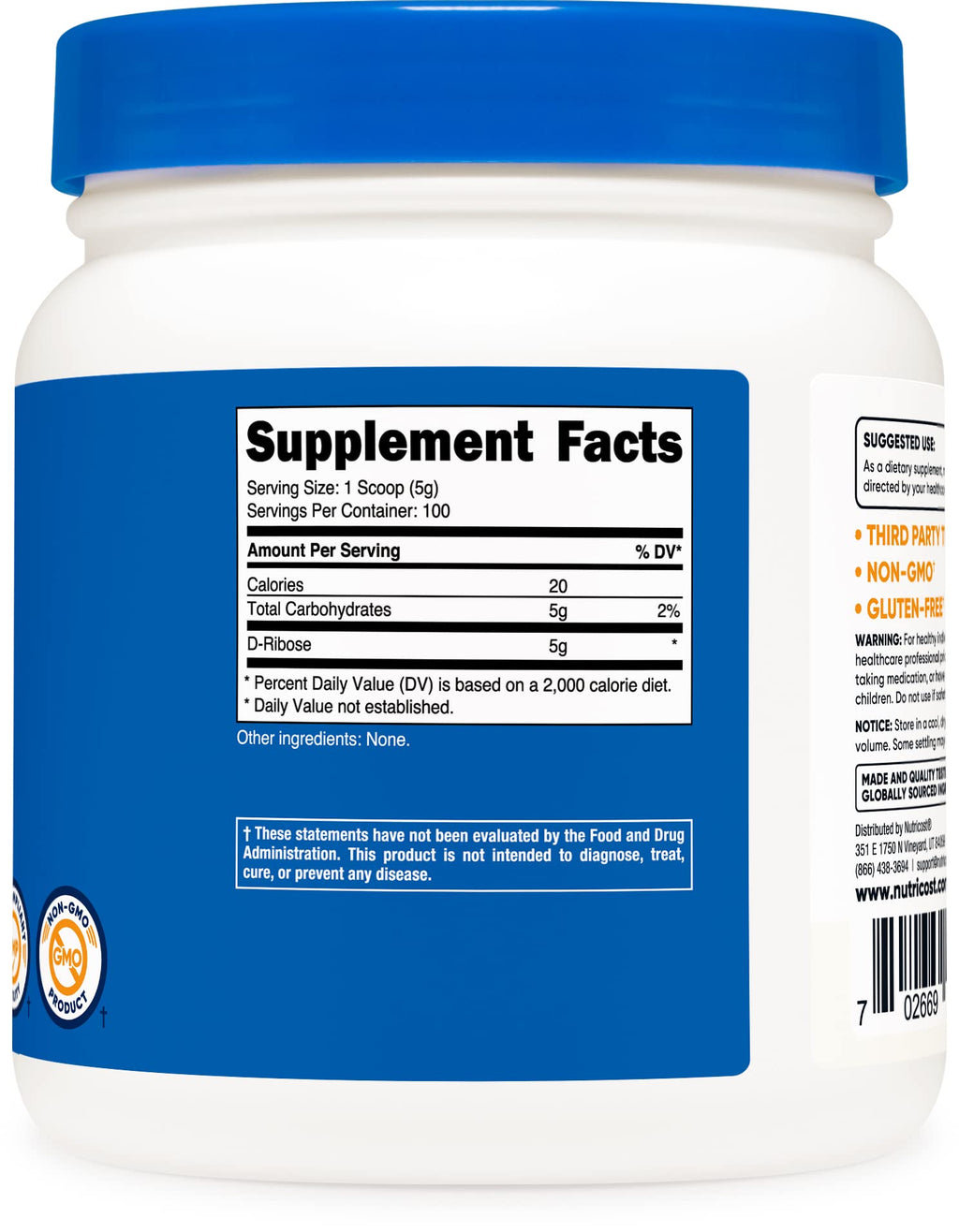 Nutricost D-Ribose for athletes