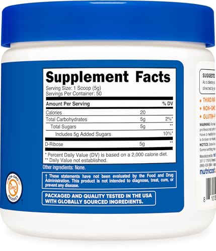 Nutricost D-Ribose for overall wellness