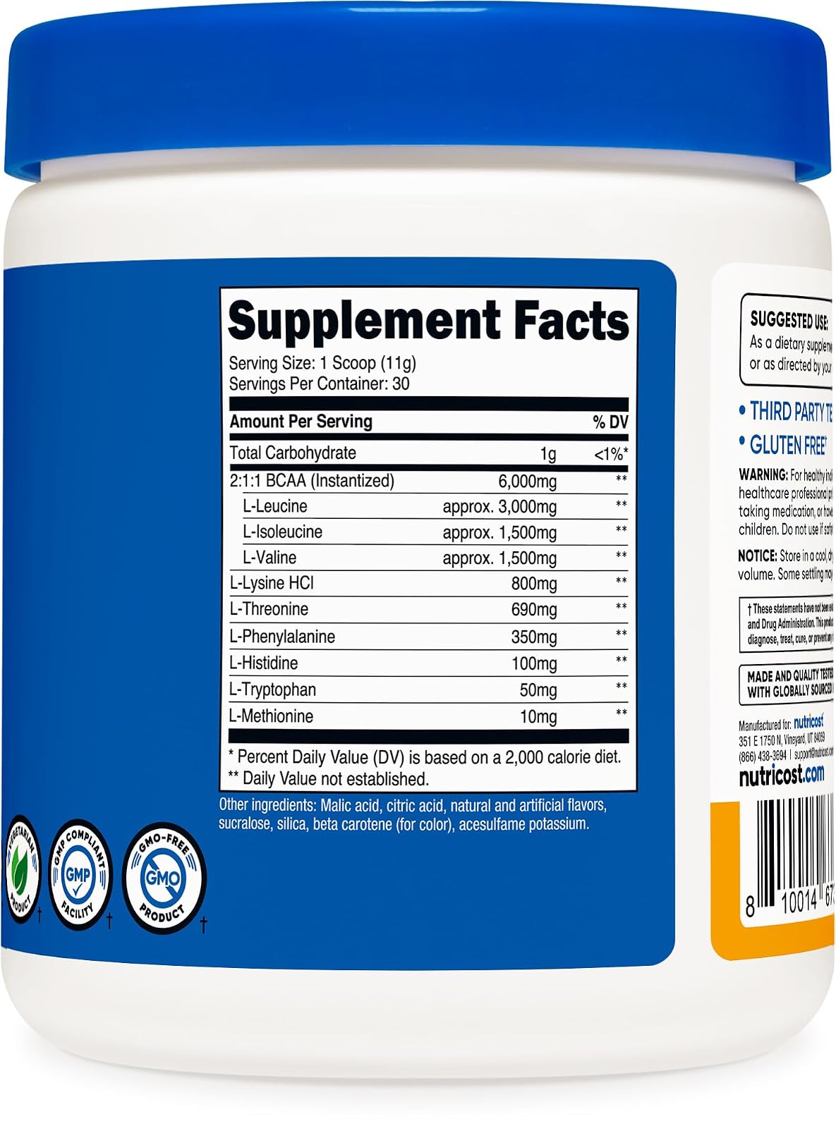Nutricost EAA blend with tropical flavour