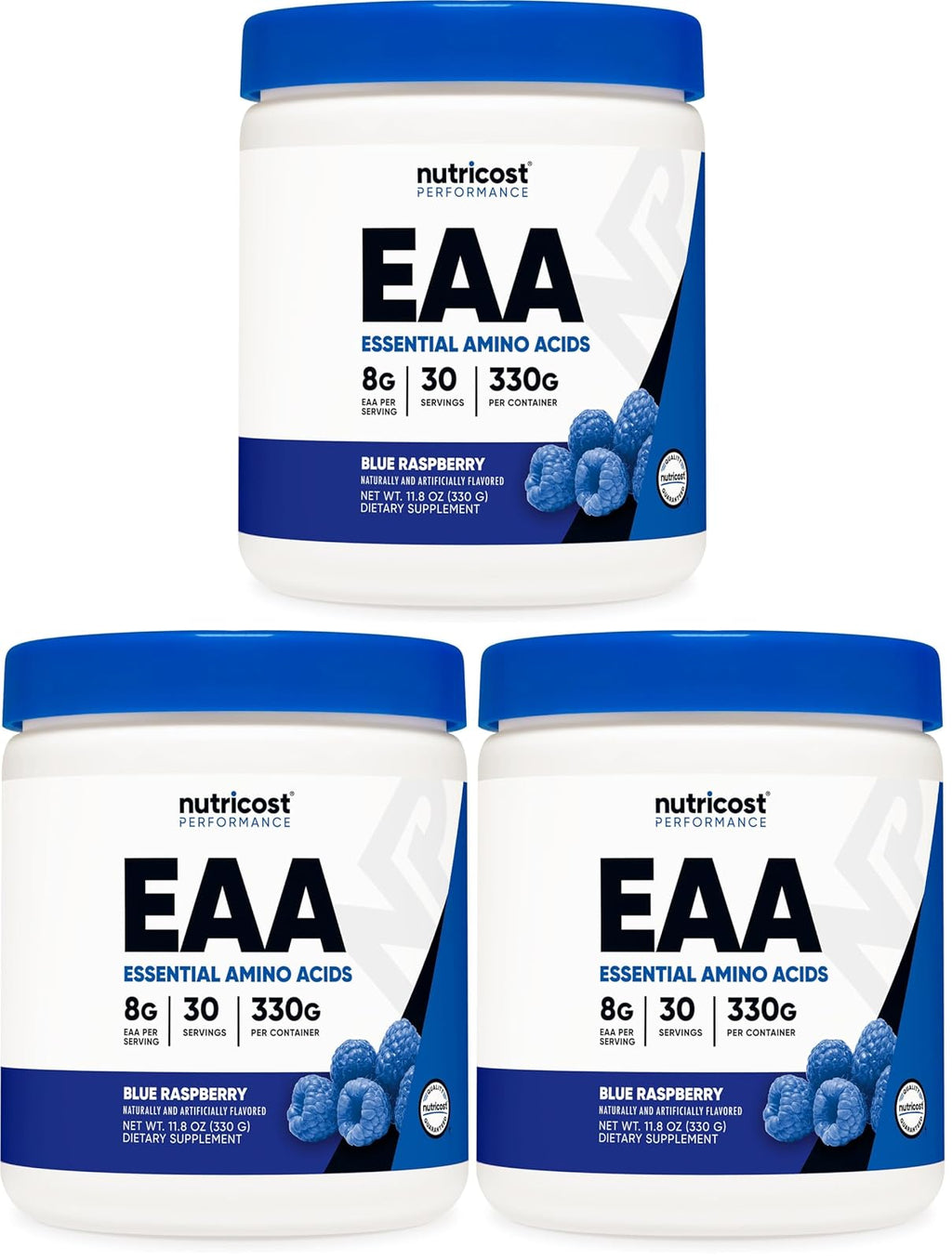 Nutricost EAA powder blue raspberry flavour