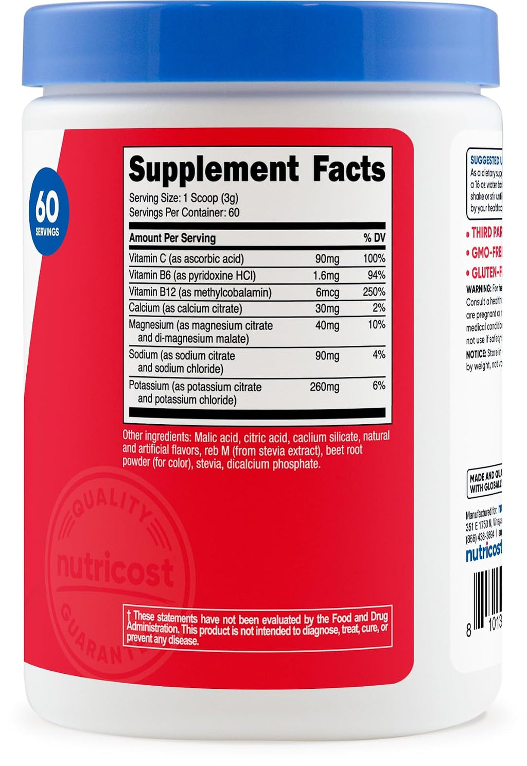 Nutricost electrolytes for active lifestyles