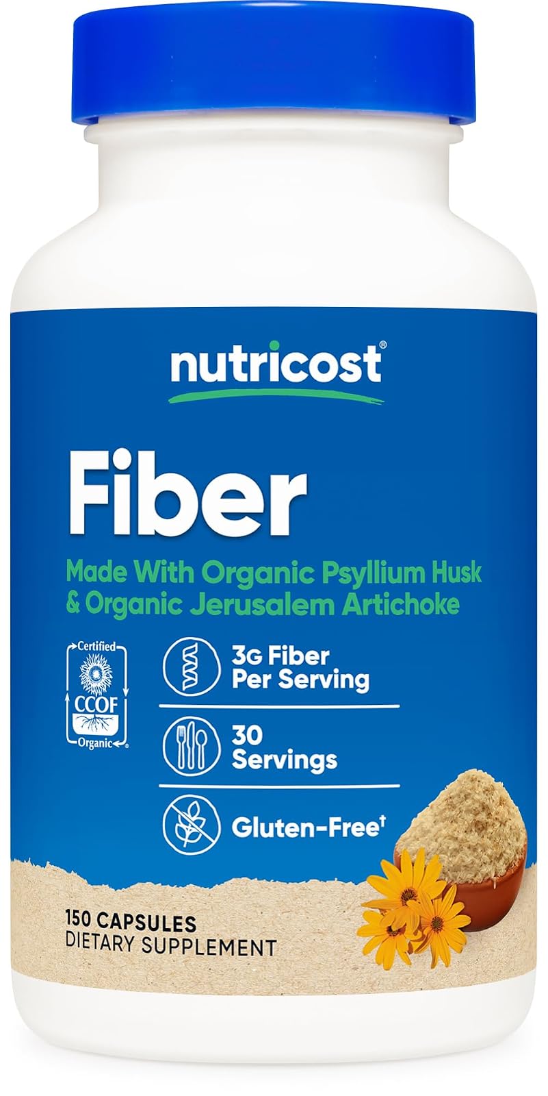 Nutricost fiber capsules for digestion