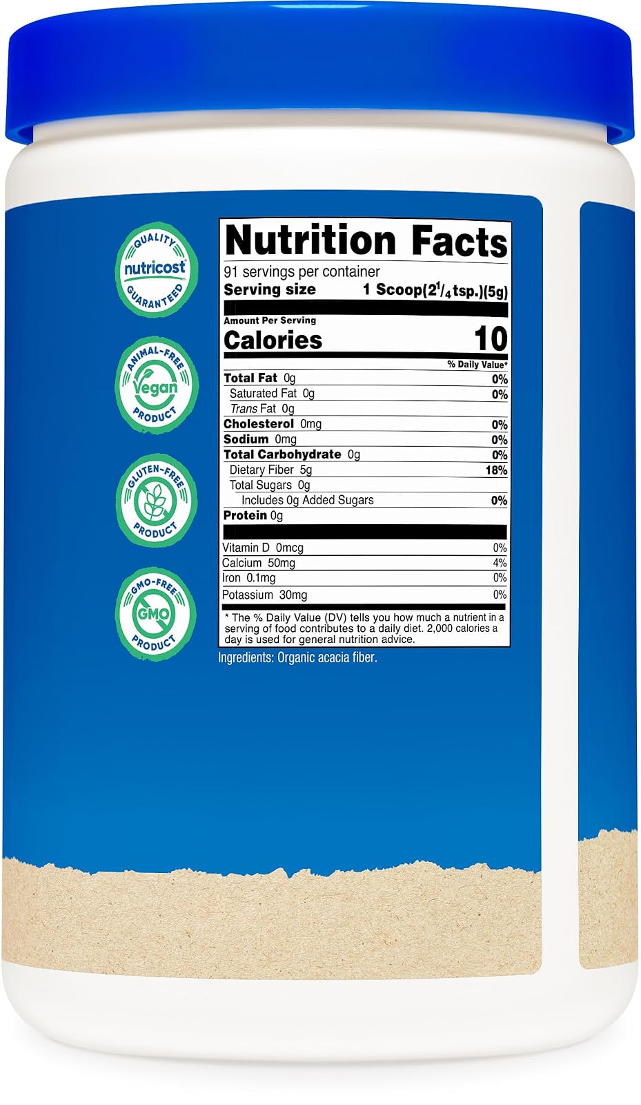 Nutricost fiber powder for daily wellness
