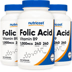 Nutricost folic acid capsules for energy