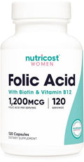 Nutricost folic acid capsules for wellness
