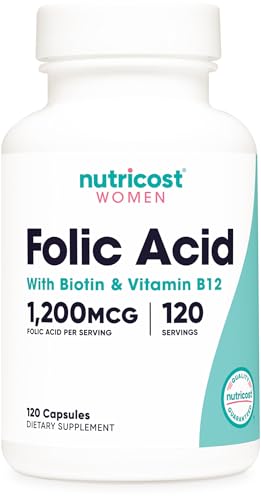 Nutricost folic acid capsules for wellness