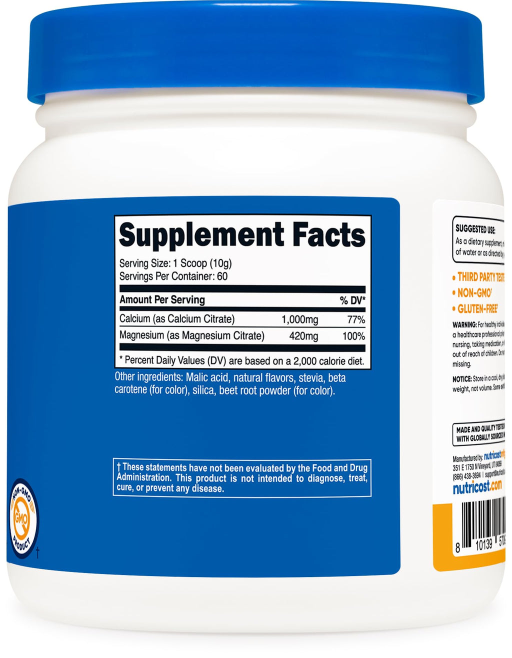 nutricost fruit punch calcium magnesium blend
