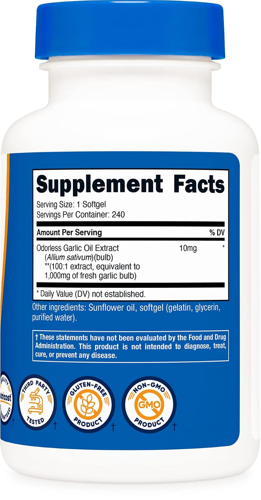 Nutricost garlic for cardiovascular wellness