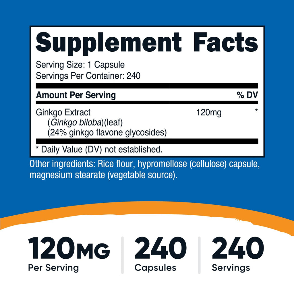 Nutricost ginkgo biloba 120 mg benefits