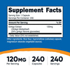 Nutricost ginkgo biloba 120 mg benefits