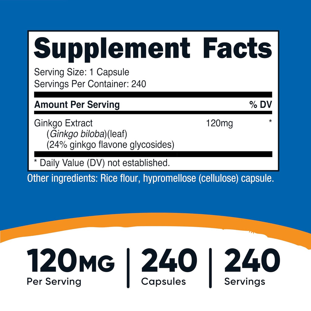 Nutricost ginkgo biloba 120 mg benefits