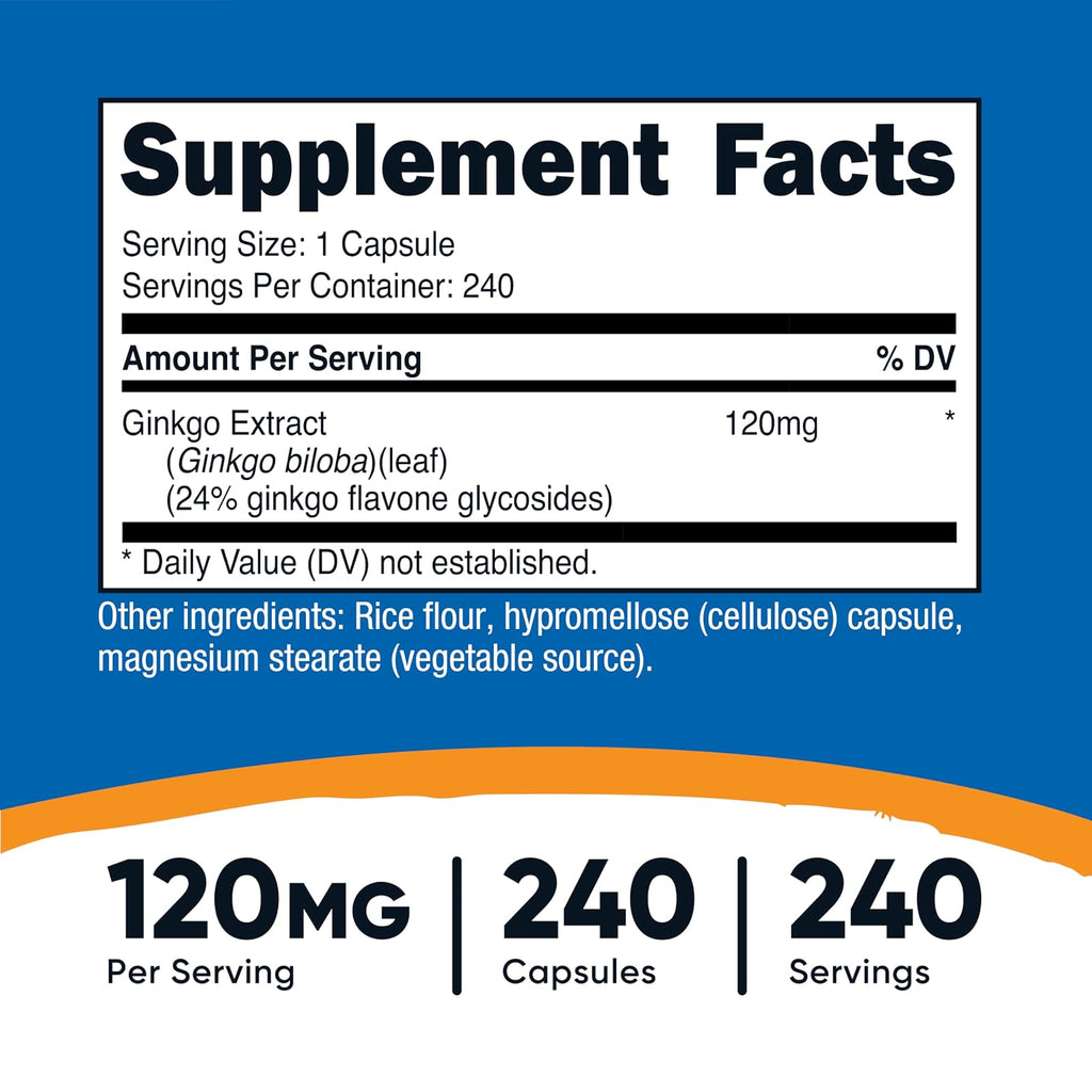 Nutricost ginkgo biloba 120 mg benefits