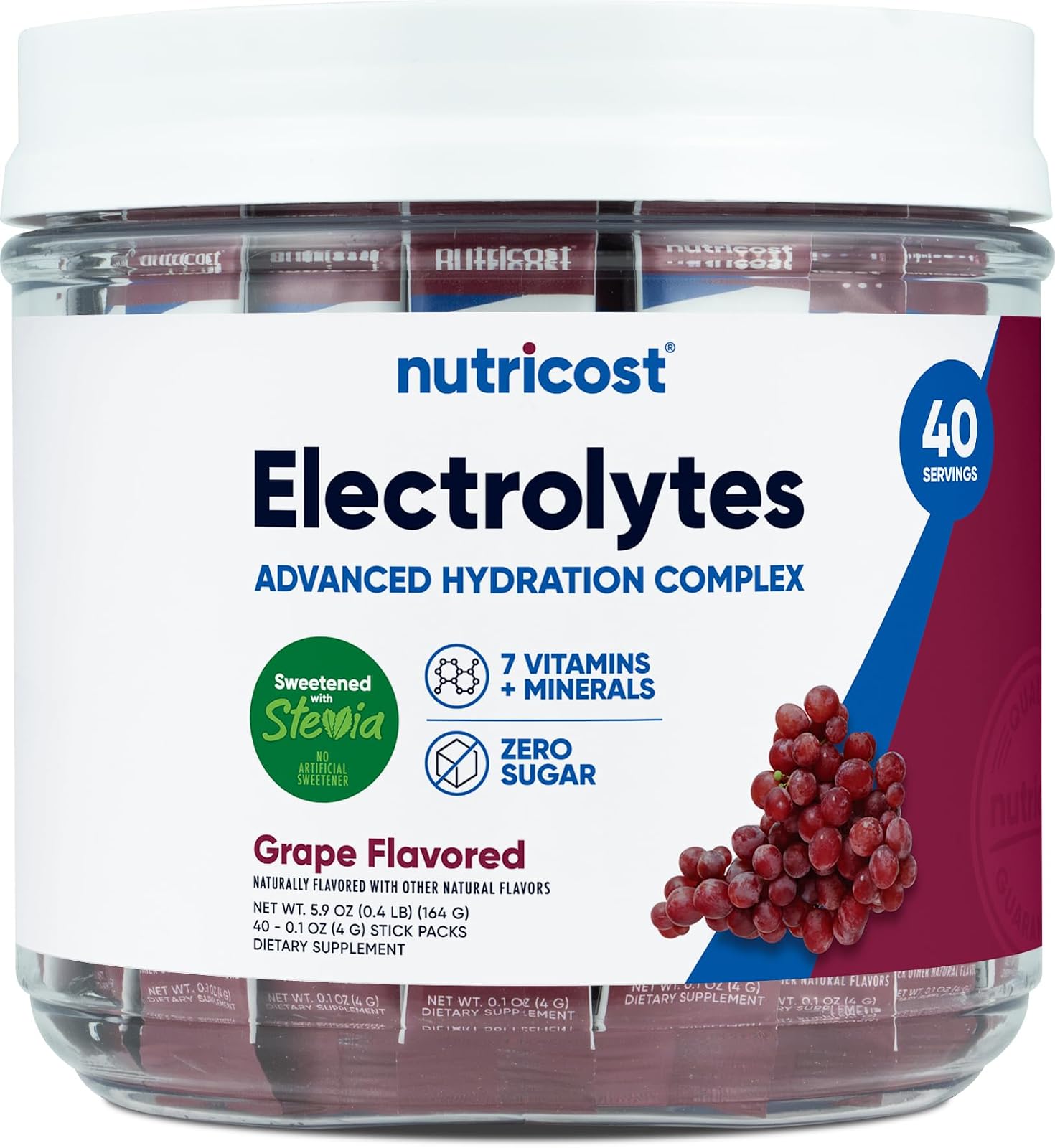 Nutricost grape electrolyte powder sticks