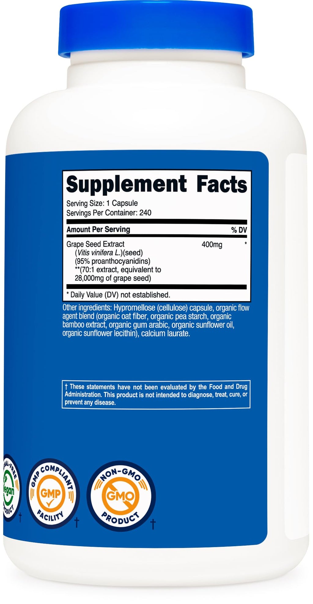 Nutricost grape seed extract for vitality
