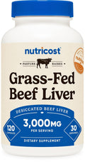 Nutricost grass fed beef liver capsules