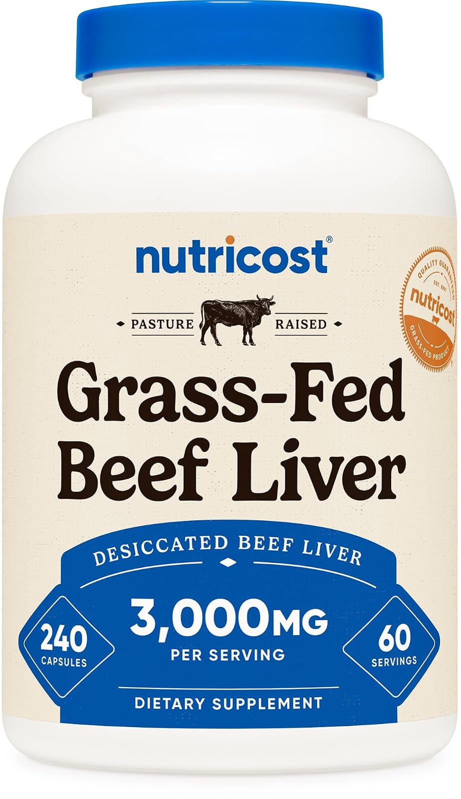 Nutricost grass fed liver capsules
