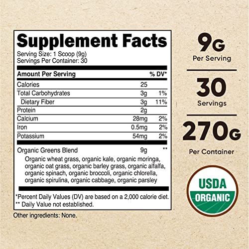 Nutricost greens powder for daily nutrition