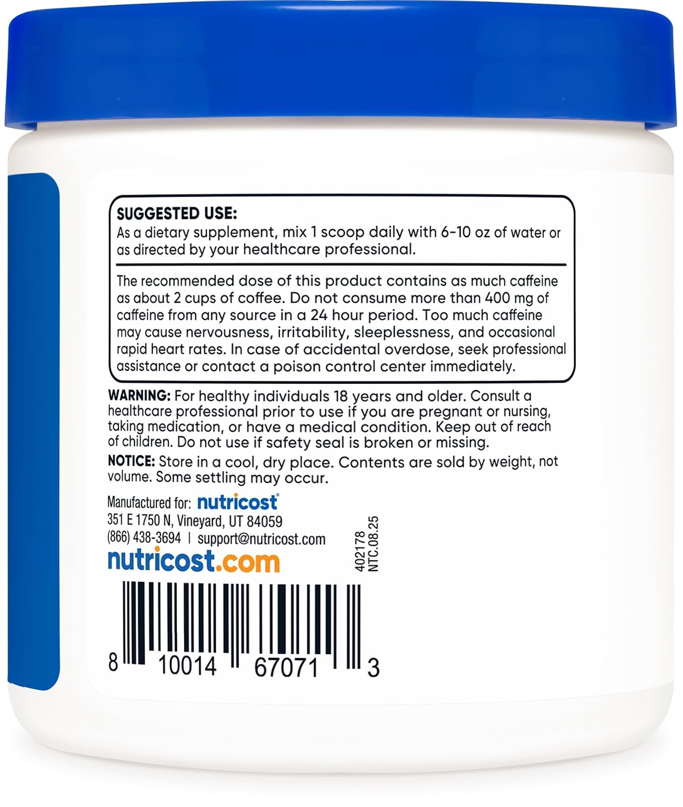 Nutricost Guarana Extract for workouts