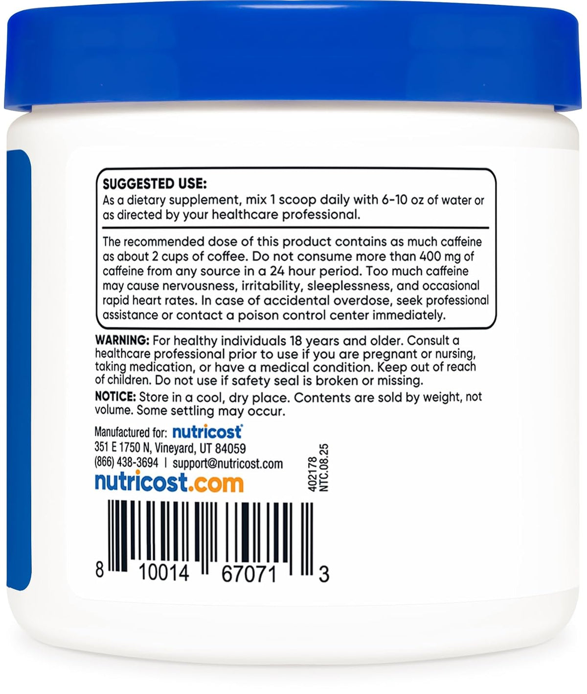 Nutricost Guarana Extract for workouts