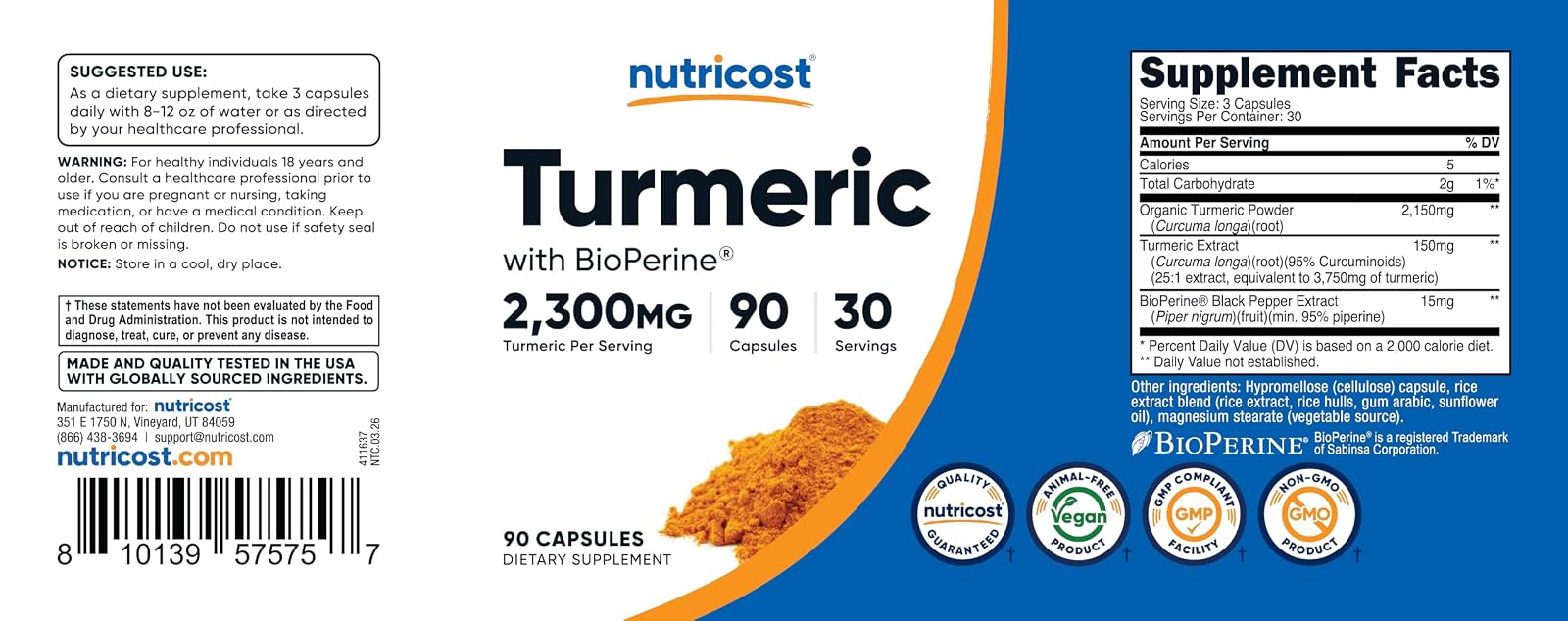 Nutricost herbal supplement for daily health